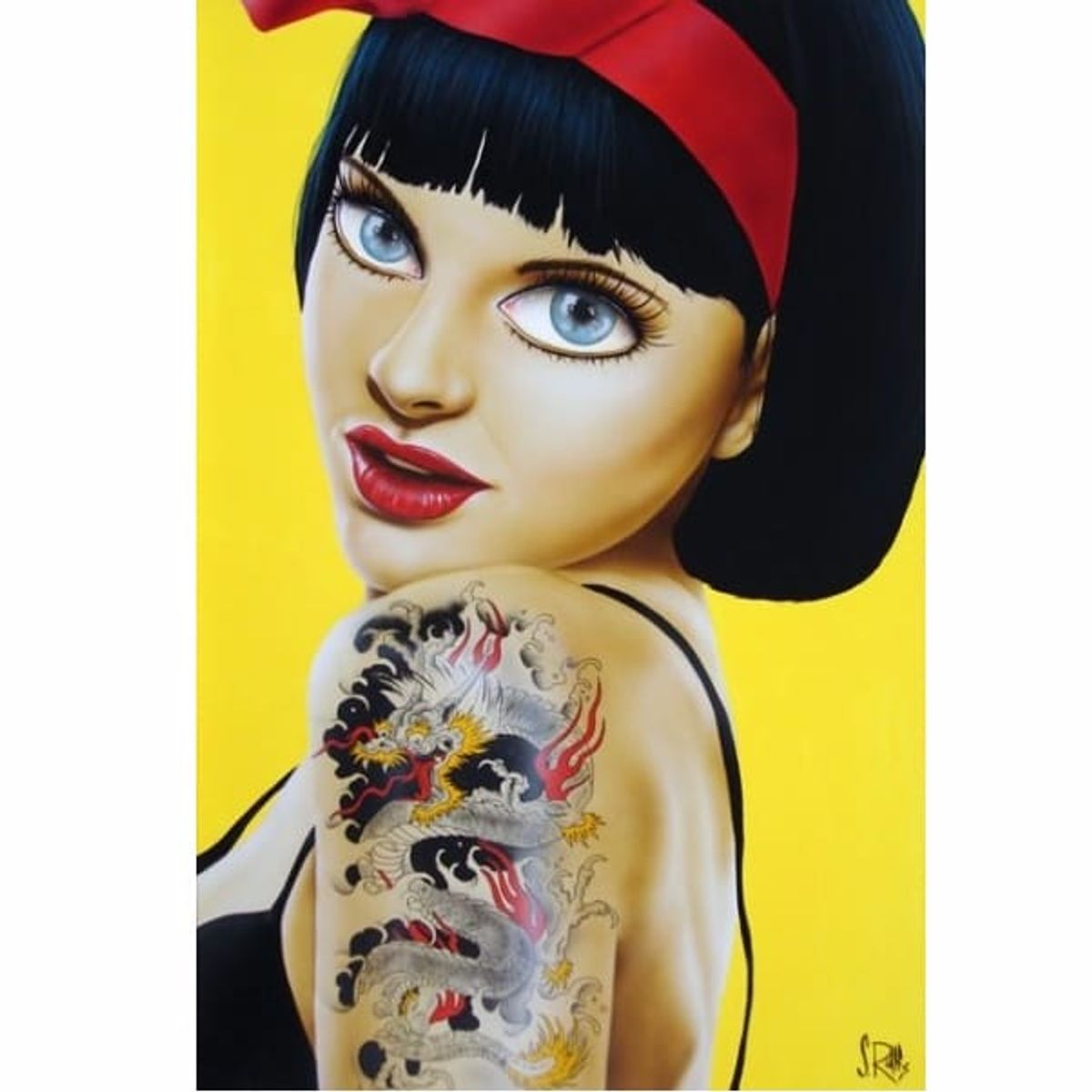 Tattoo uploaded by JenTheRipper • Dragon pin-up by Scott Rohlfs # ...