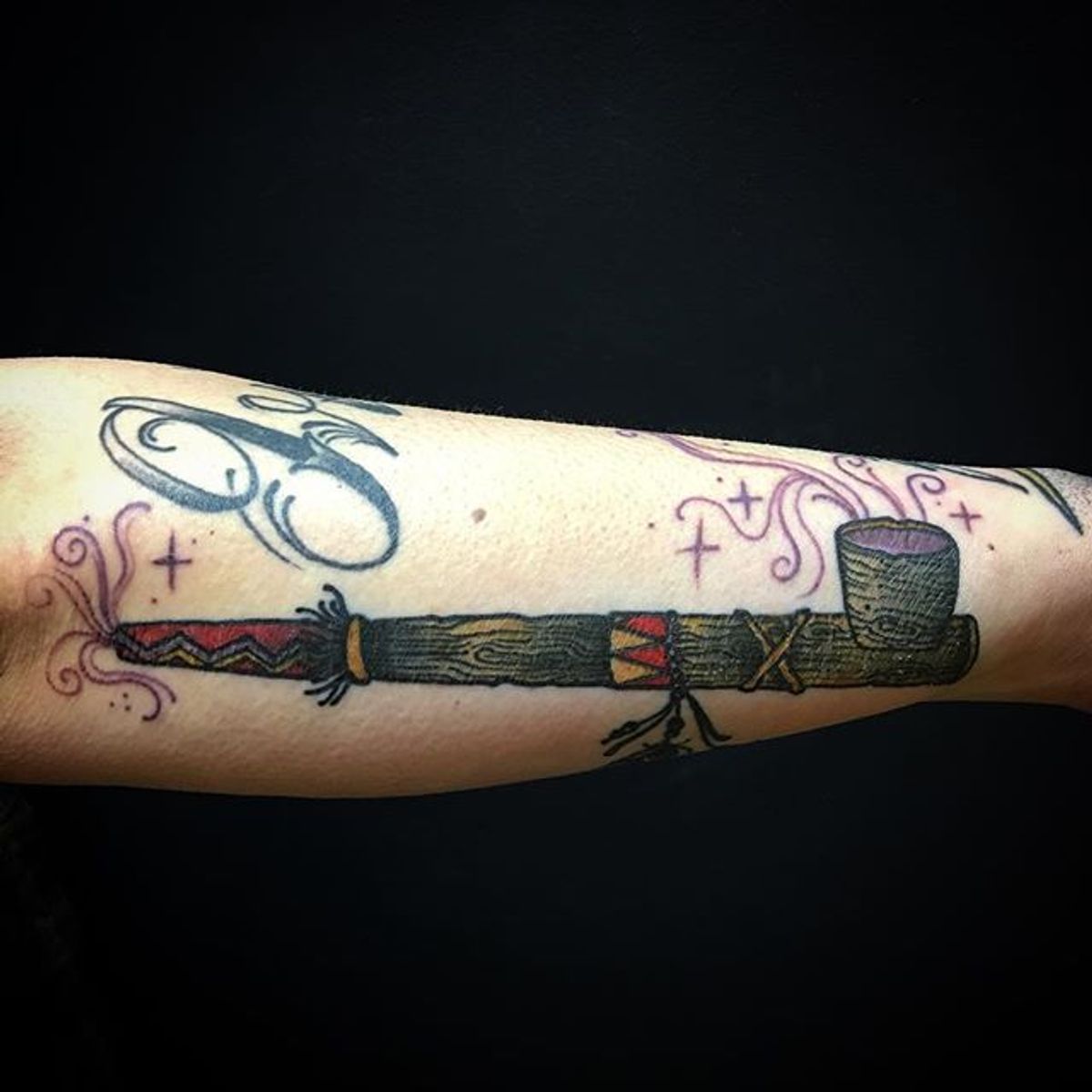 Tattoo uploaded by Robert Davies • Peace Pipe Tattoo by Kaitlin ...