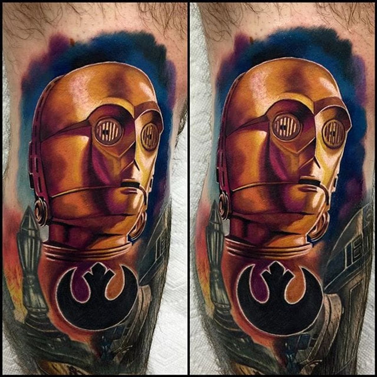 Tattoo uploaded by Stacie Mayer • C3PO by Audie Fulfer Jr. #realism # ...