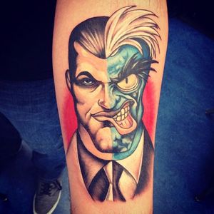 Tattoo uploaded by Robert Davies • Two Face Tattoo by All Inked Up ...