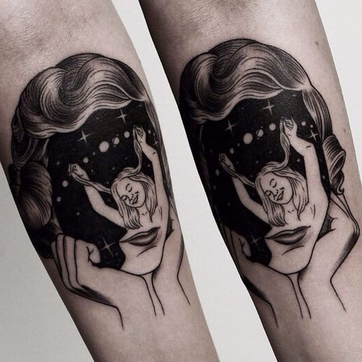 Tattoo uploaded by Xavier • Blackwork faceless portrait tattoo by Roma ...