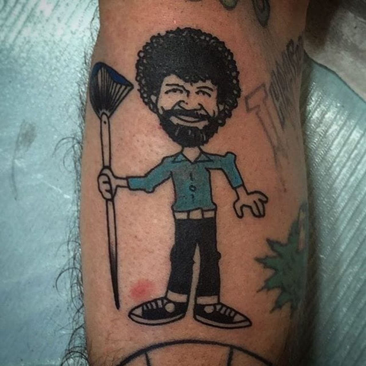 Tattoo uploaded by Robert Davies • Bob Ross tattoo by Laura Casey # ...