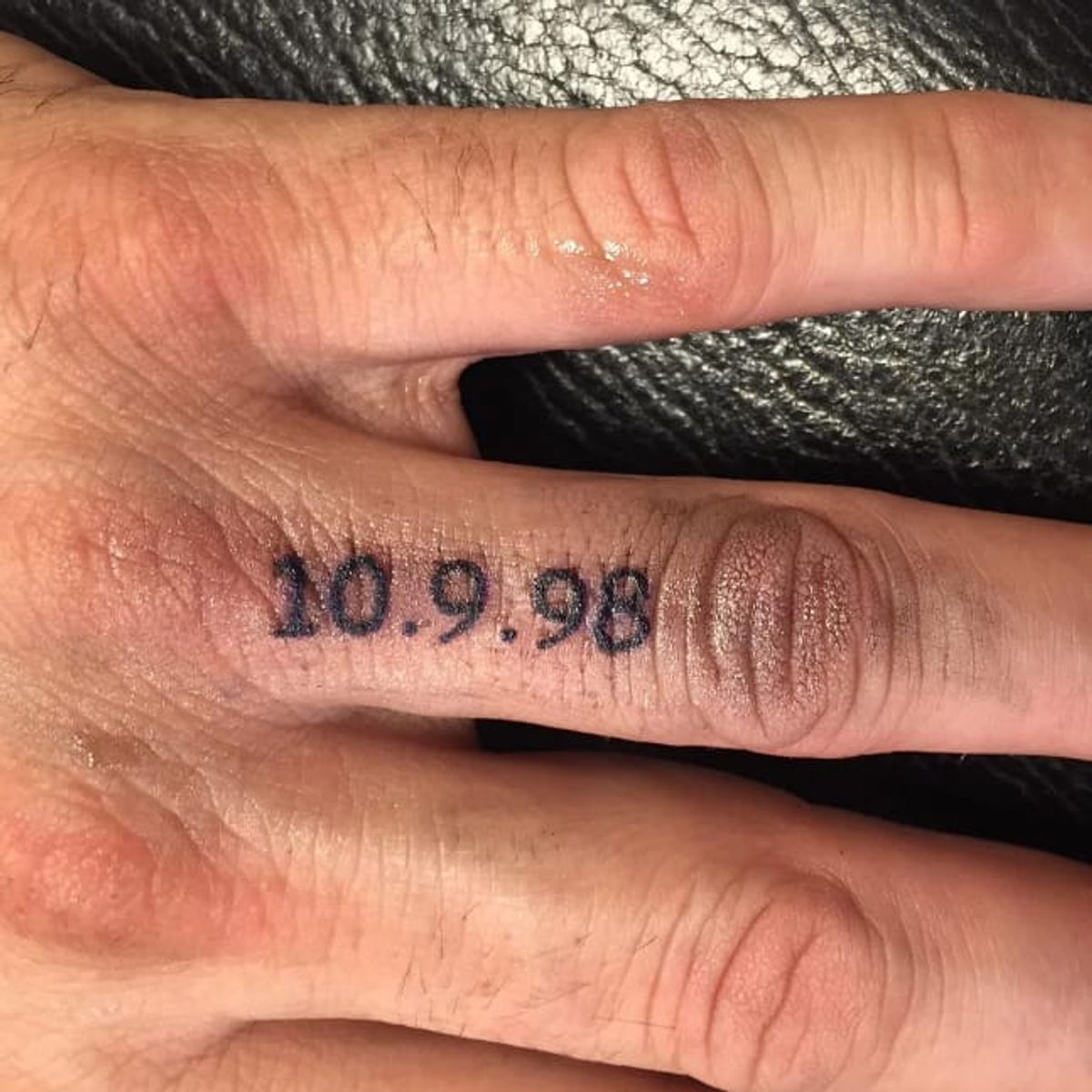 Tattoo uploaded by Rebecca • Finger date tattoo by Rebecca Fedun # ...