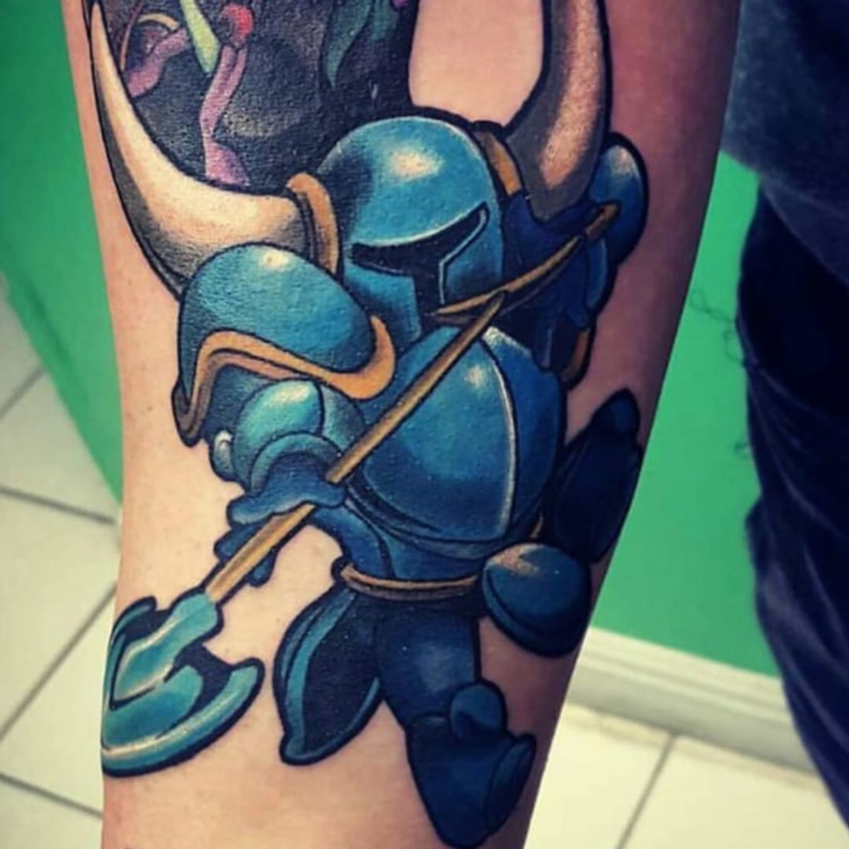 Tattoo uploaded by Ross Howerton • A portrait of Shovel Knight by Mitz ...