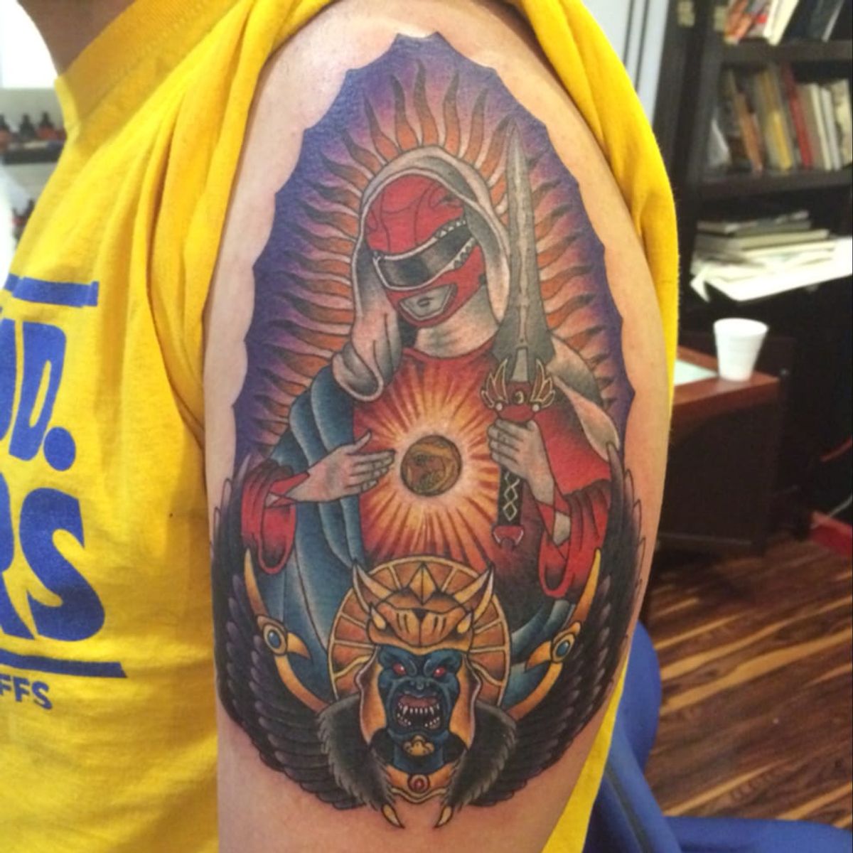 Tattoo uploaded by Ross Howerton • Hail the Red Ranger full of grace by ...