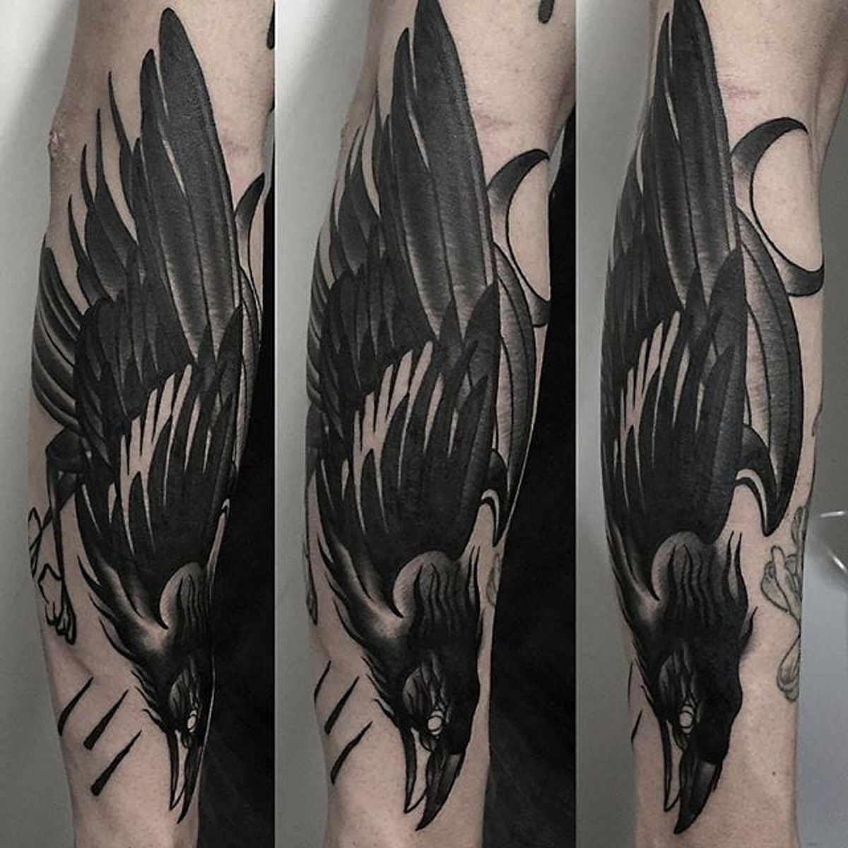 Tattoo uploaded by Robert Davies • Blackwork Crow Tattoo by Canijo ...