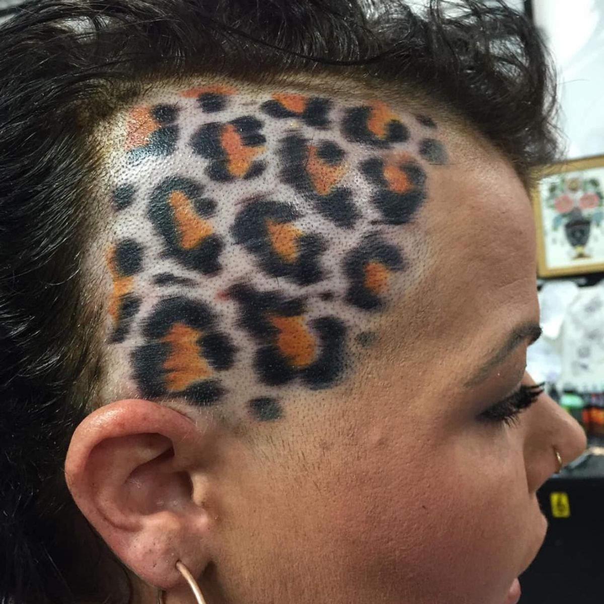 Tattoo uploaded by Ross Howerton • A leopard-print head-banger by ...