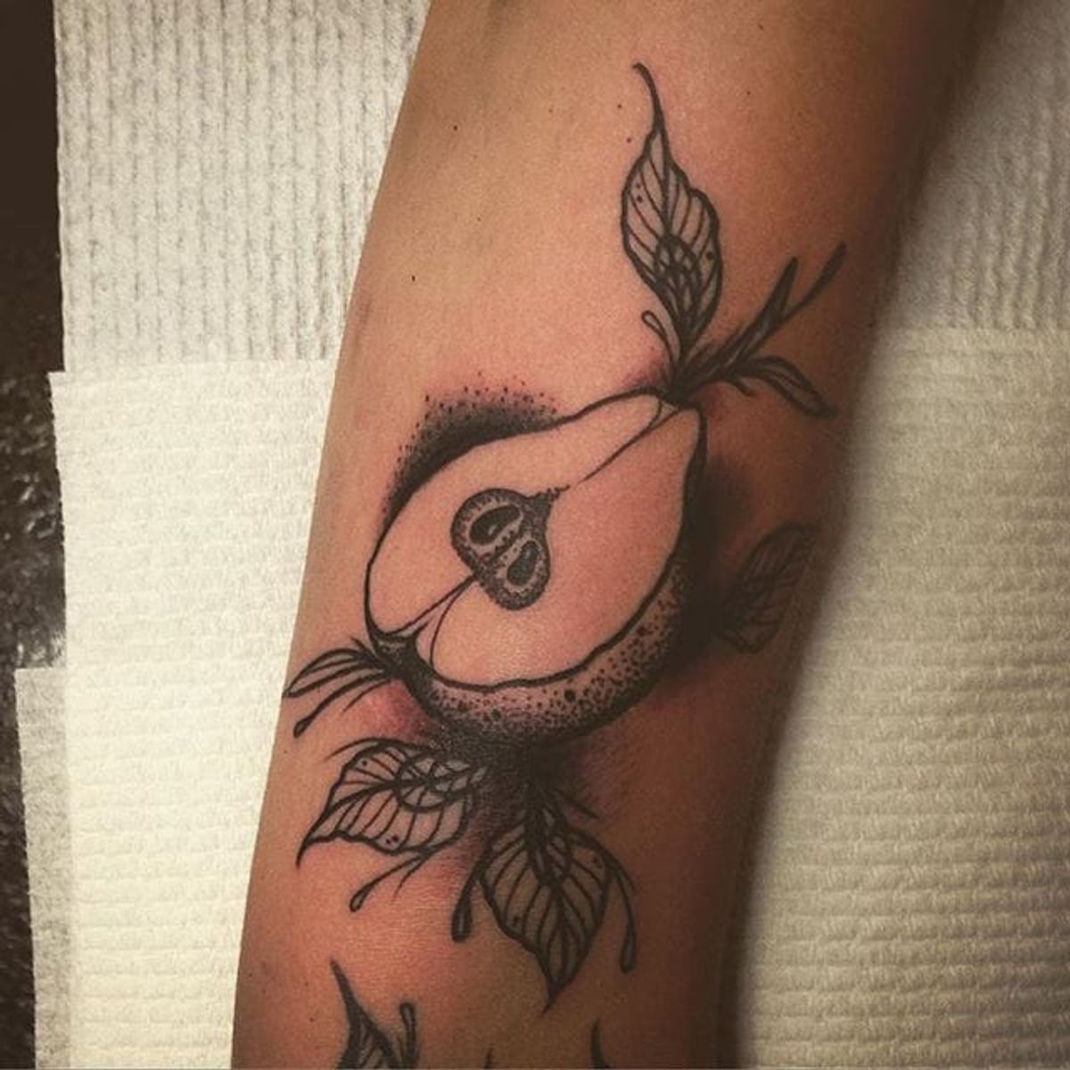 Tattoo uploaded by Stacie Mayer • Dainty dotwork pear tattoo by Tyler ...