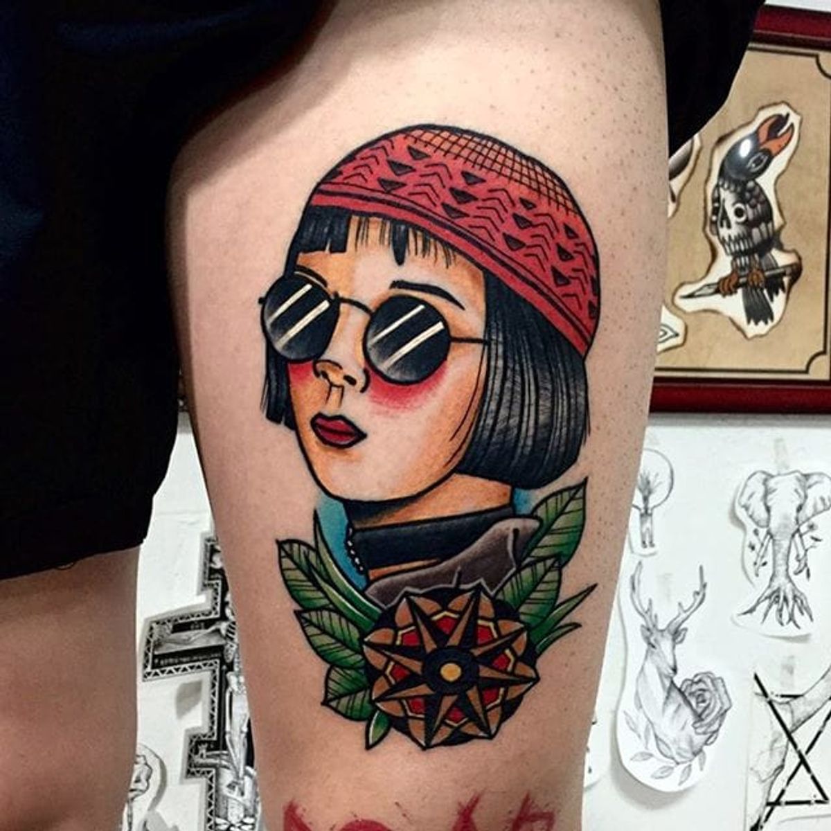 Tattoo uploaded by Xavier • Awesome neotraditional portrait of Mathilde ...