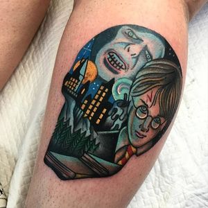 Tattoo uploaded by Xavier • Harry Potter tattoo by Sam Kane. #SamKane # ...