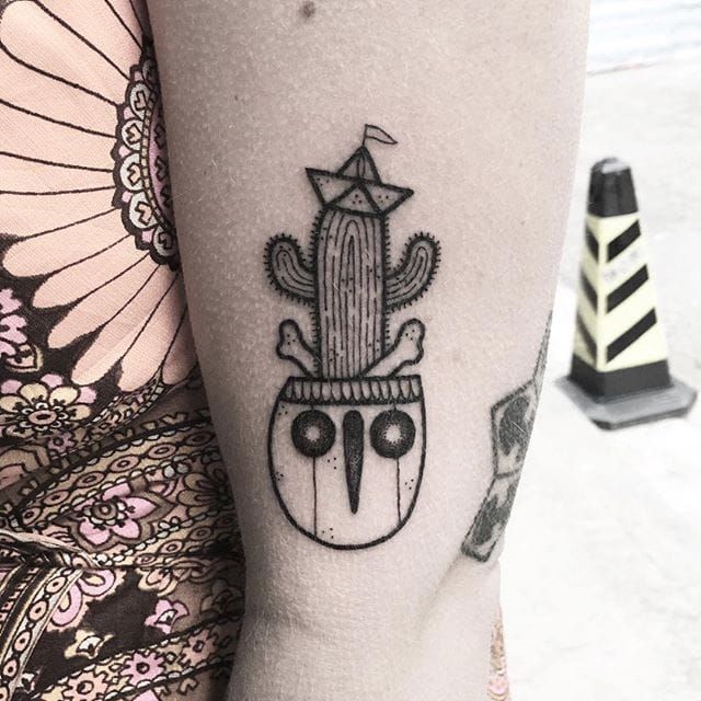 Ahimsa Symbol Tattoo