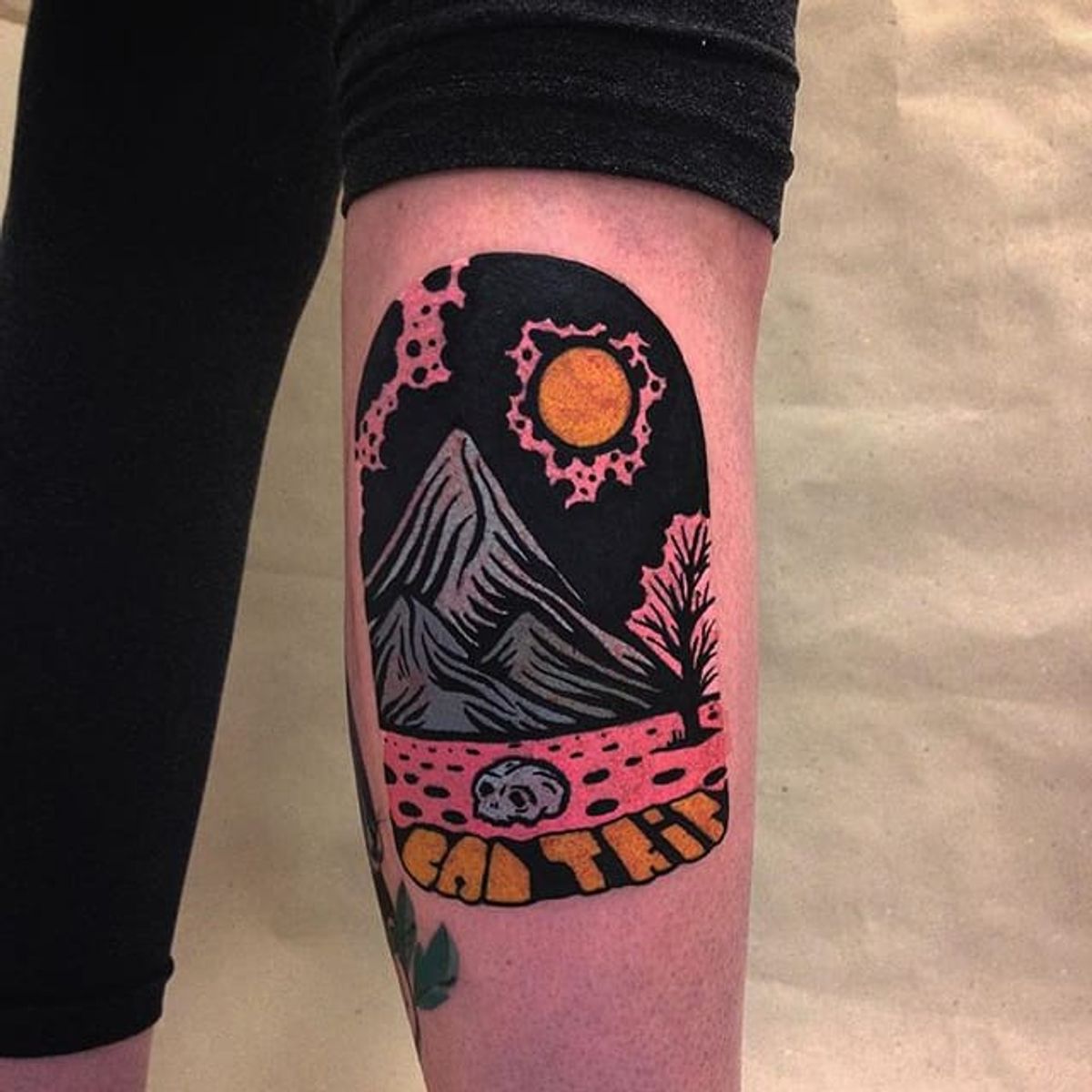 Tattoo uploaded by Robert Davies • Linocut Landscape Tattoo by Eugene ...