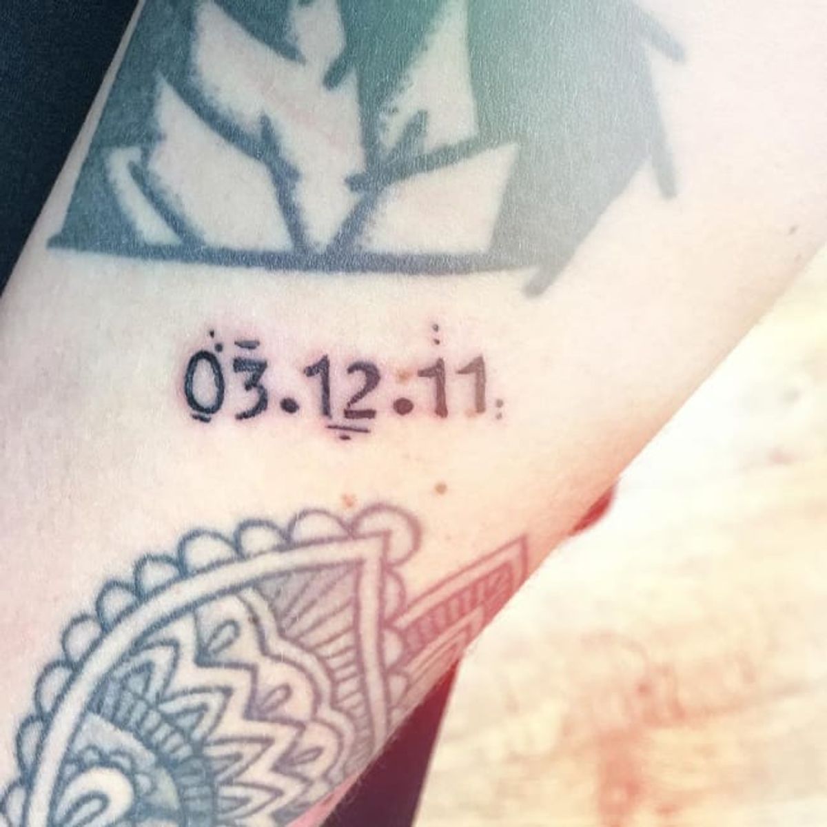 Tattoo uploaded by Rebecca • My date tattoo in typewriter font, by ...