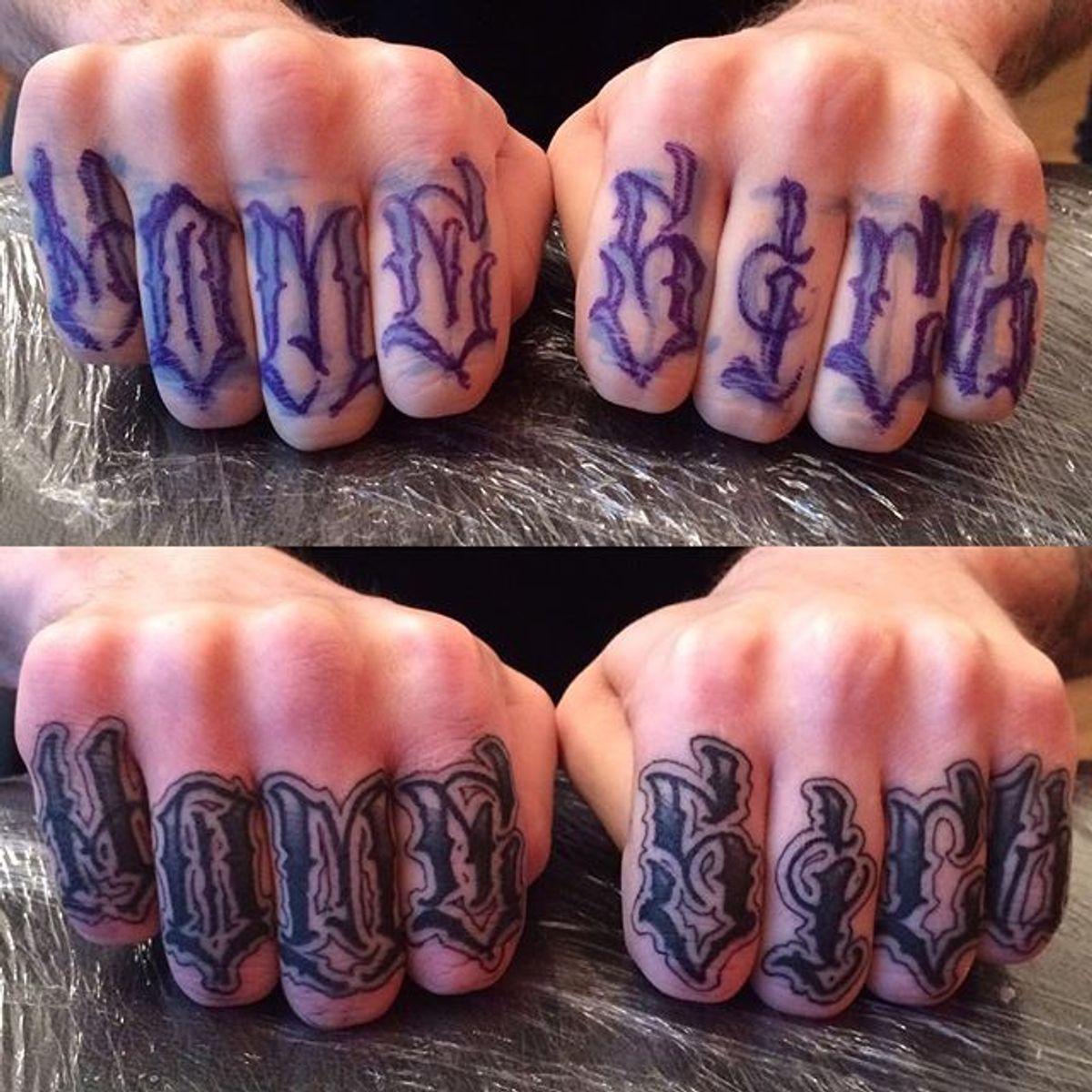 Tattoo uploaded by Robert Davies • 'Home Sick' Lettering Tattoo by ...