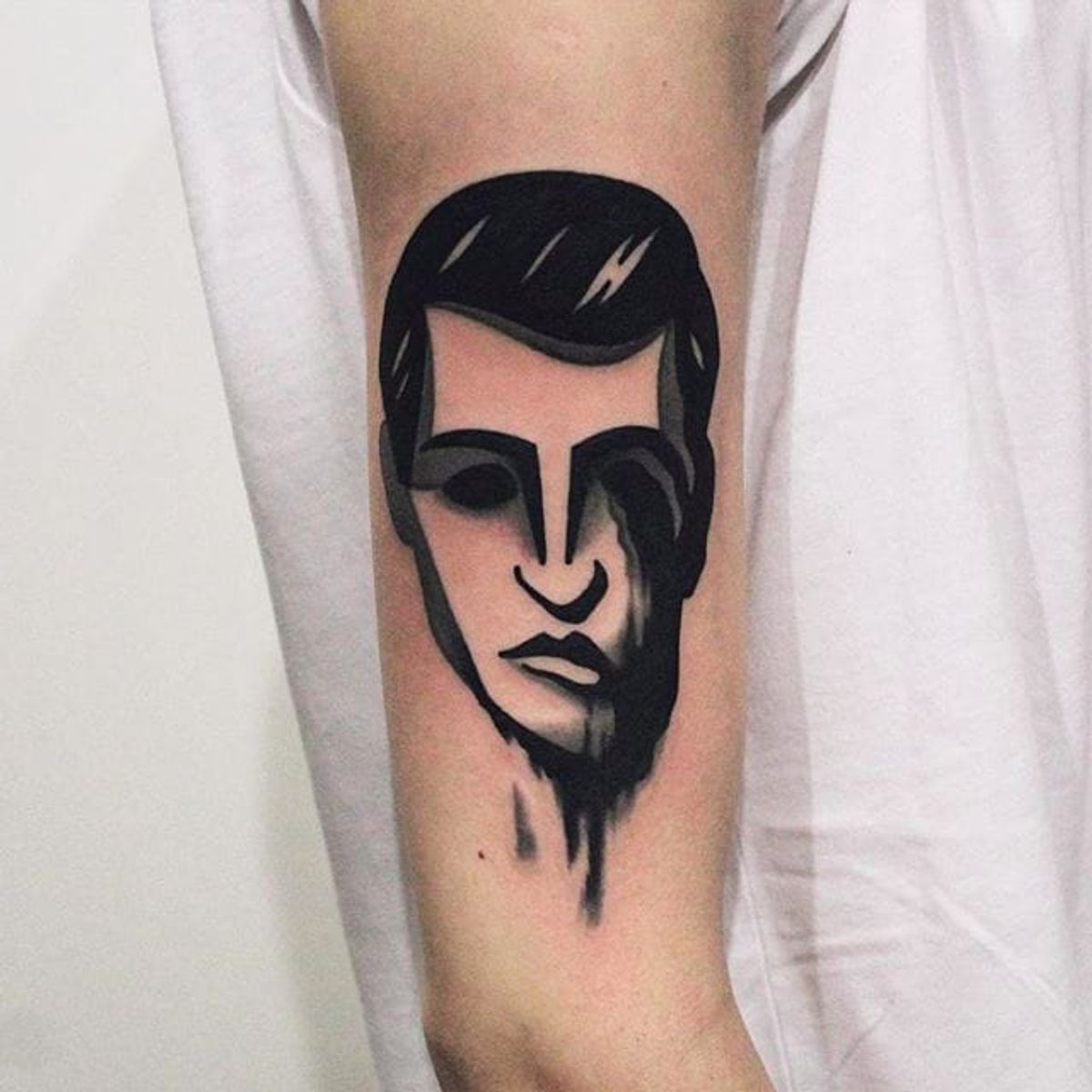 Tattoo uploaded by minerva • Face distortion tattoo by Denis Marakhin # ...
