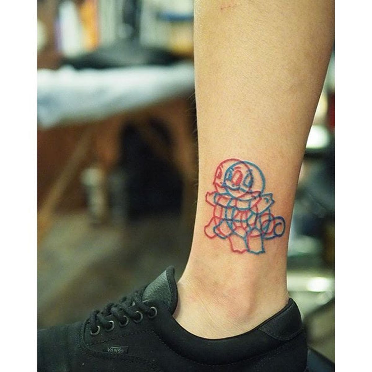Tattoo uploaded by Xavier • Squirtle anaglyph tattoo by Marcus Yuen. # ...