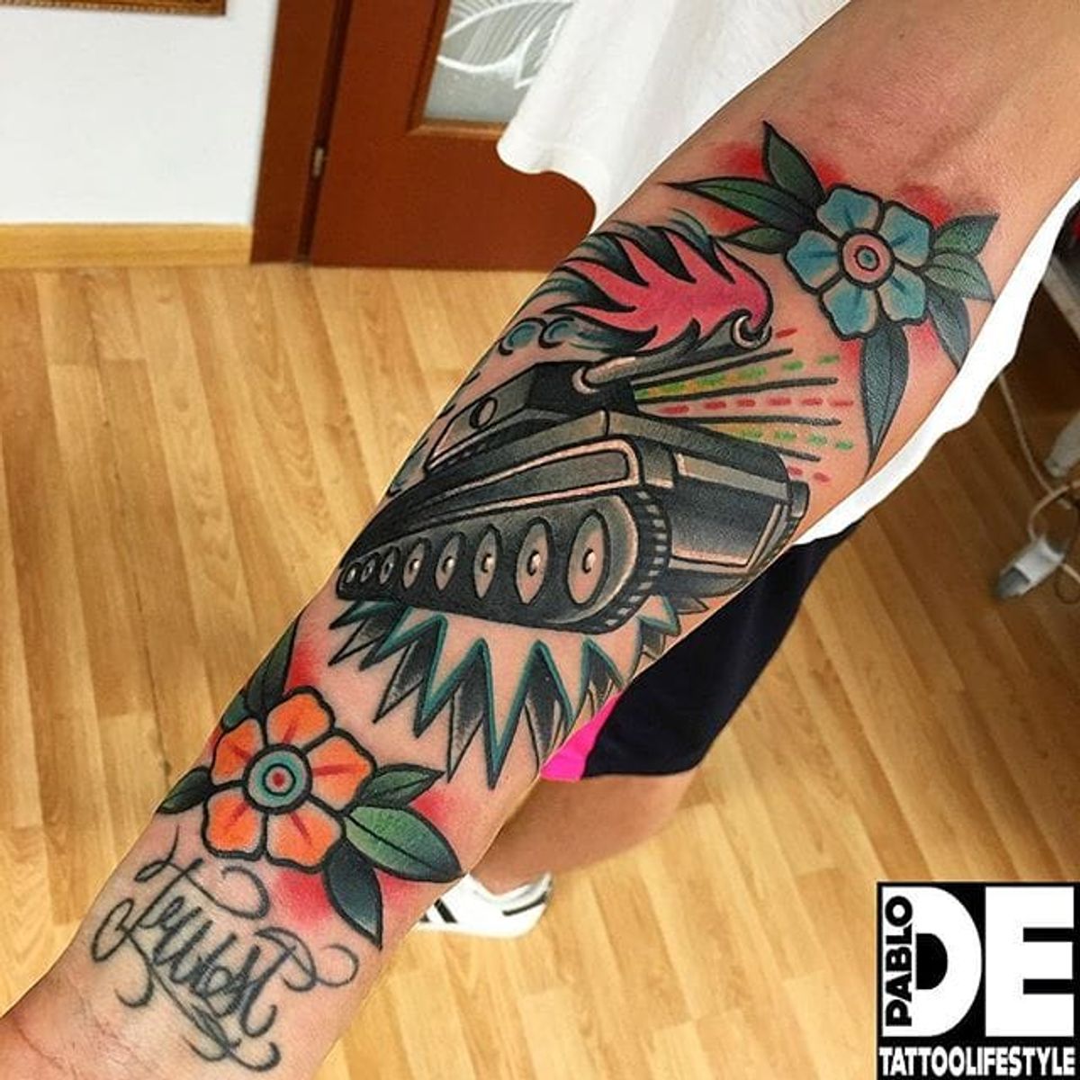 Tattoo uploaded by Robert Davies • Tank Tattoo by Pablo De #tank # ...