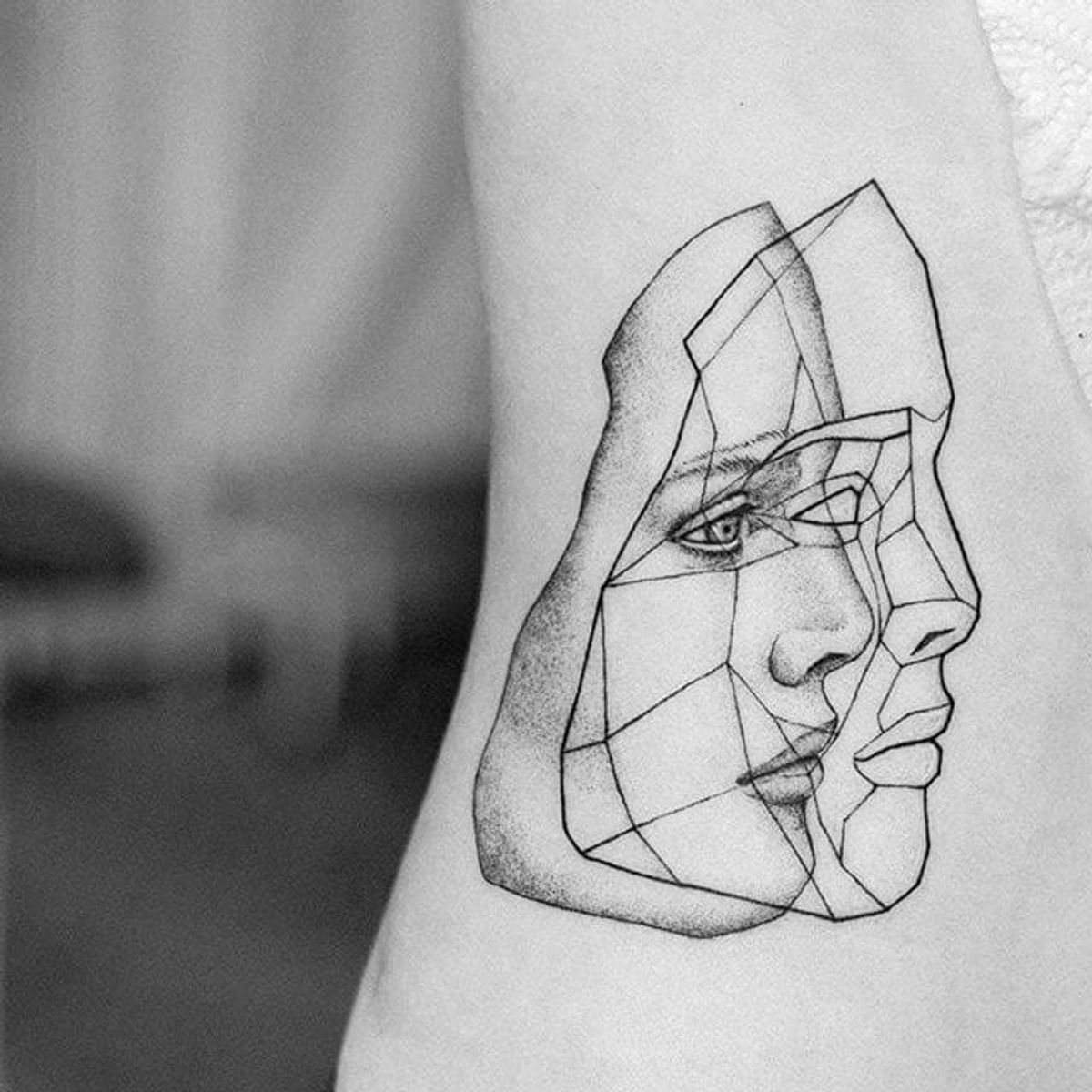 Tattoo uploaded by Xavier • Low poly portrait tattoo by Uls Metzger. # ...