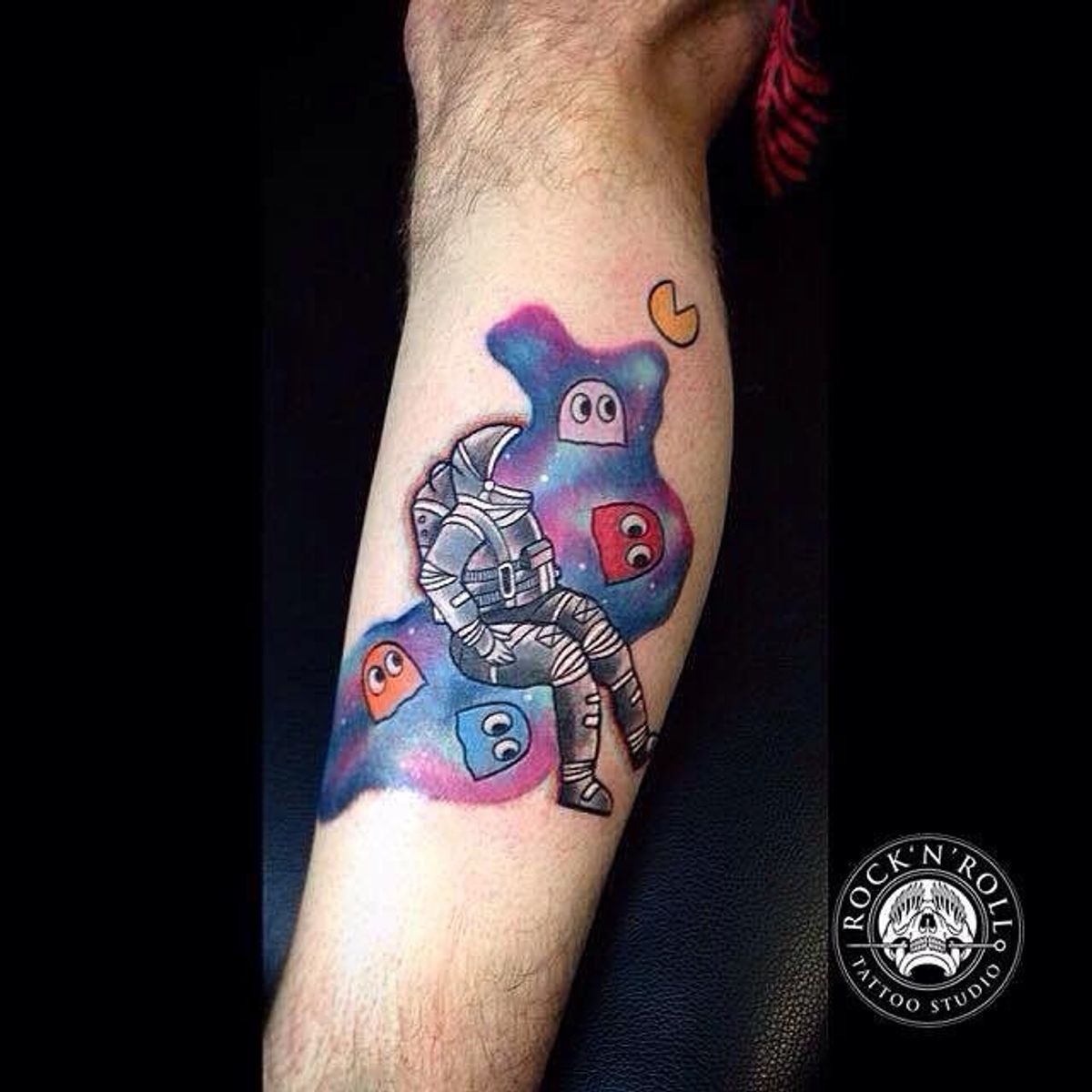 Tattoo uploaded by PK • Interstellar Pac-Man done at the Rock'n'Roll ...