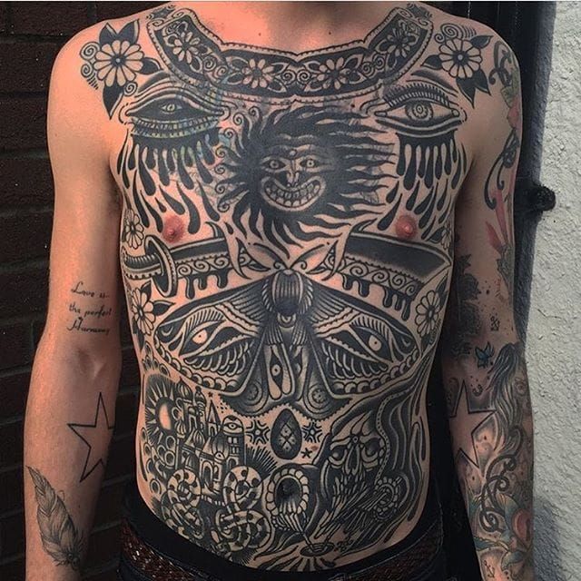 Full front tattoo - Bronctattooaus.com