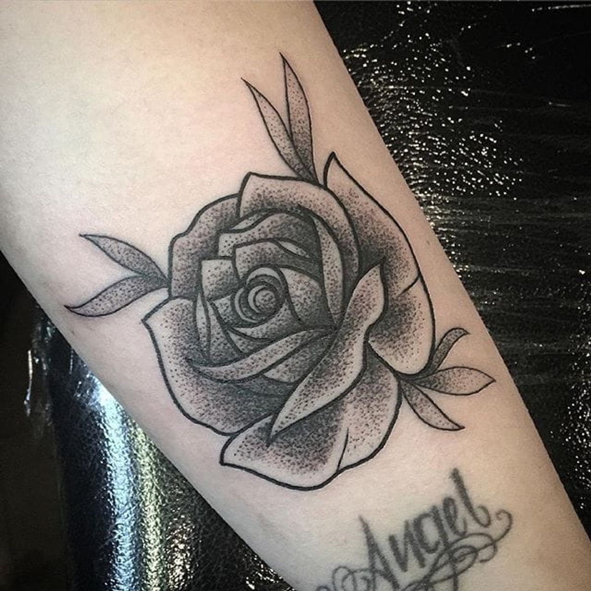 Tattoo uploaded by Robert Davies • Dotwork Rose Tattoo by Raine Knight ...