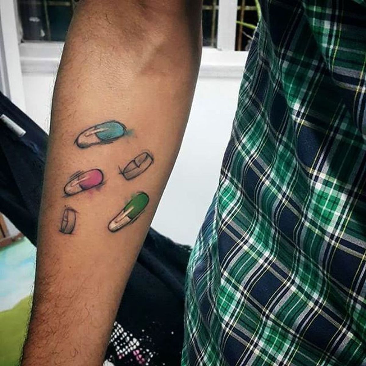 Tattoo uploaded by PK • Sketched pills by Jessika Macedo #JessikaMacedo ...