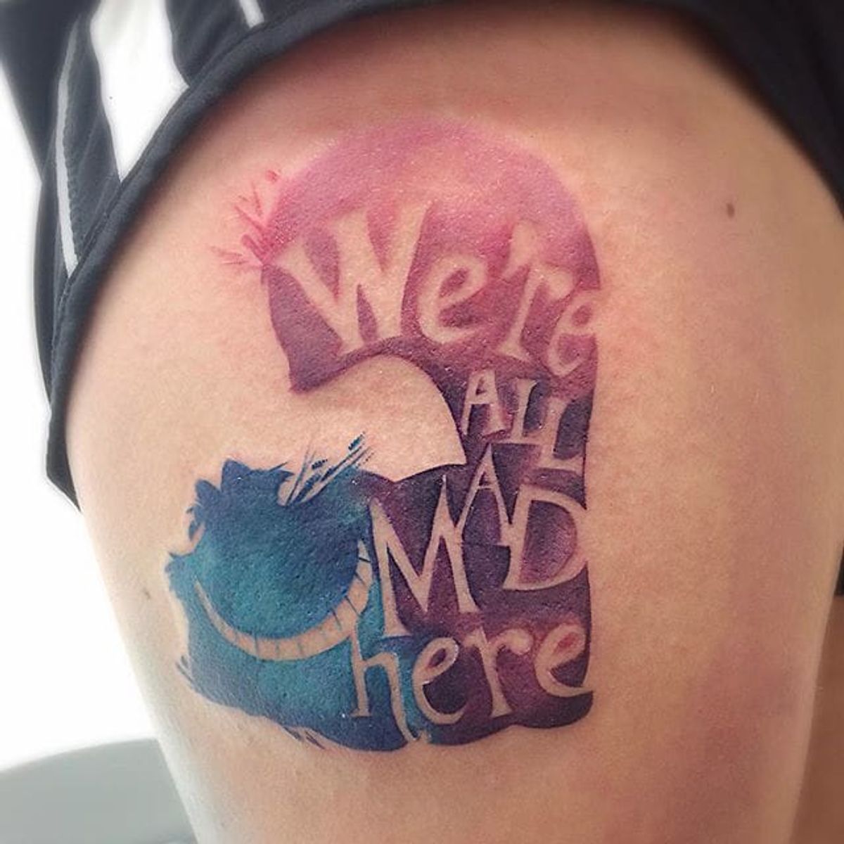 Tattoo uploaded by Xavier • Tattoo by Cybil Souza. #cheshirecat # ...