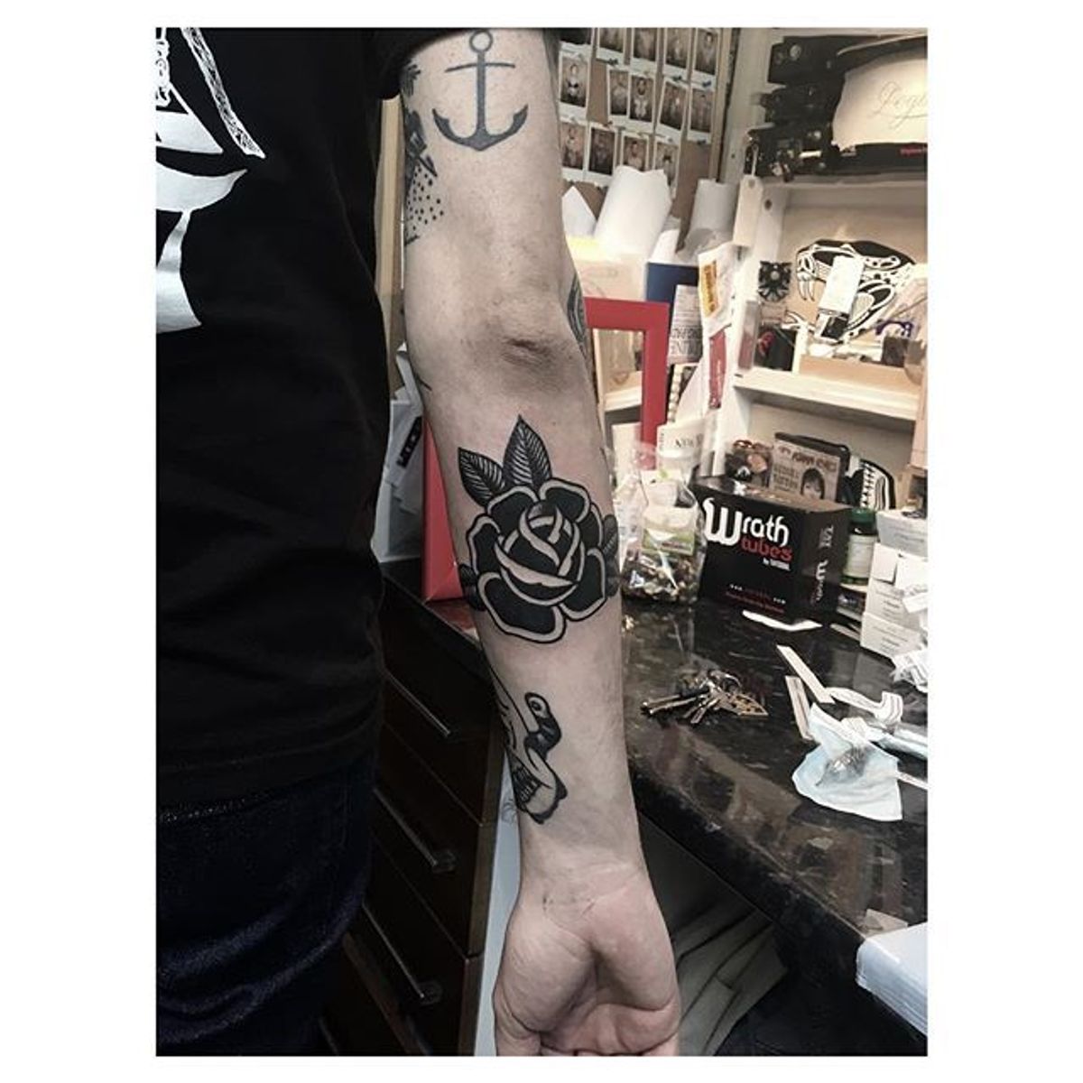Tattoo uploaded by Robert Davies • Blackwork Rose Tattoo by Matty ...