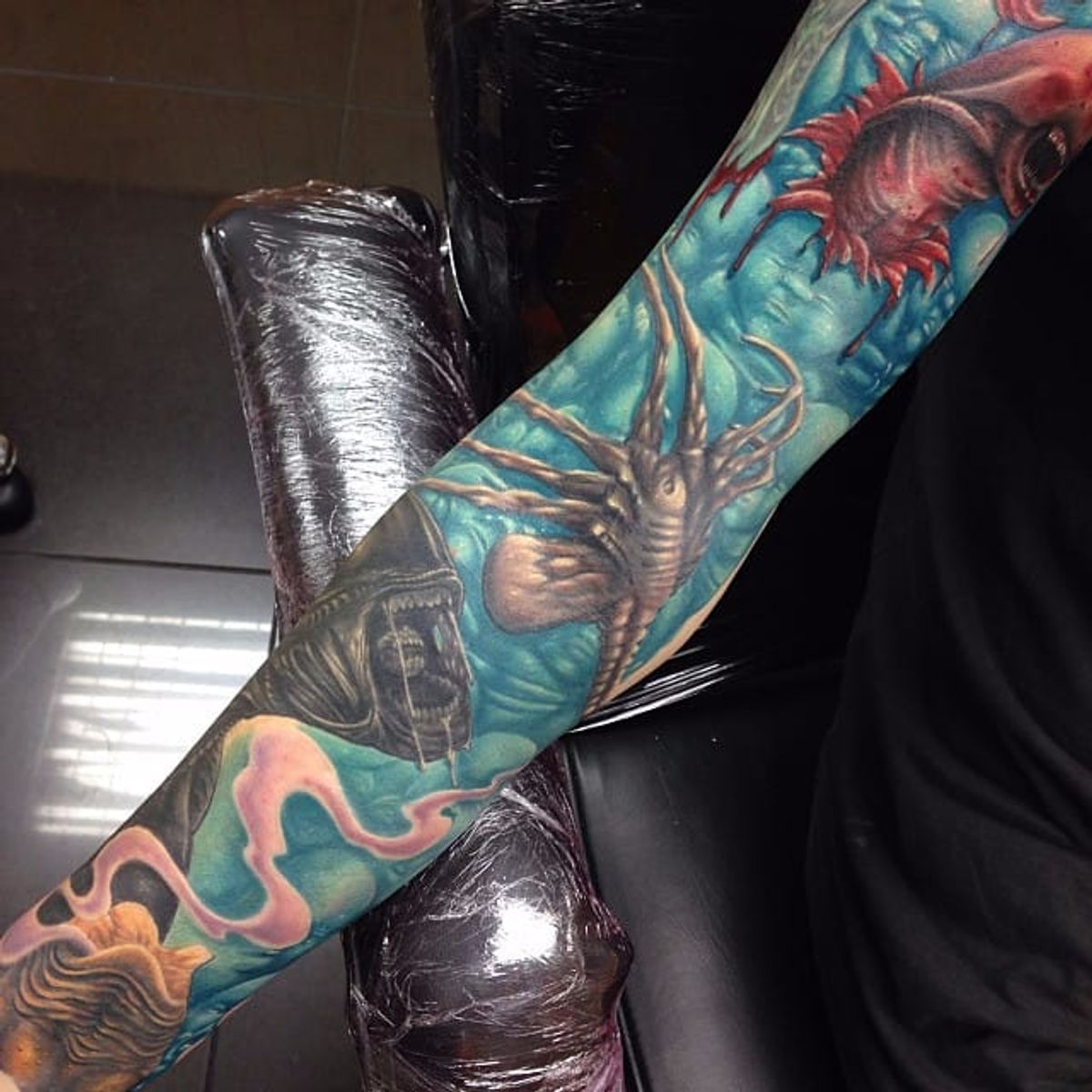 Tattoo uploaded by Ross Howerton • Alien themed sleeve by Craig Holmes ...