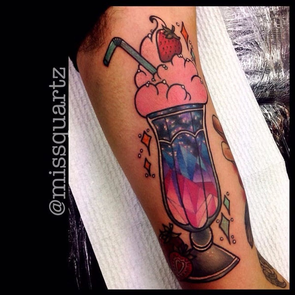 Tattoo uploaded by Stacie Mayer • Cosmic galactic strawberry milkshake ...