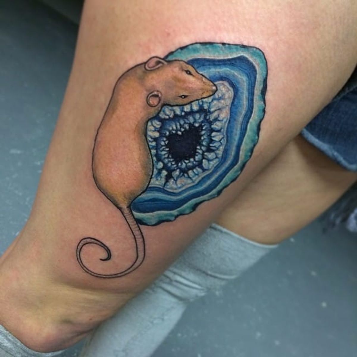 Tattoo uploaded by Robert Davies • Geode Tattoo by James Clouser #geode ...