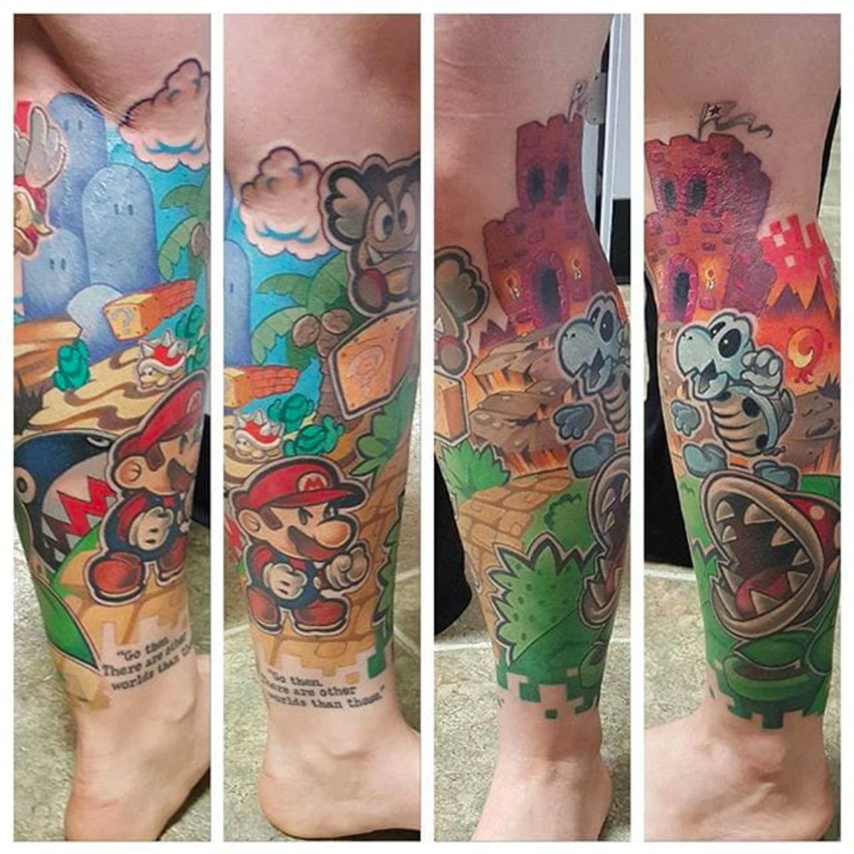 Tattoo uploaded by minerva • Dynamic Super Mario leg piece by Mitchel ...