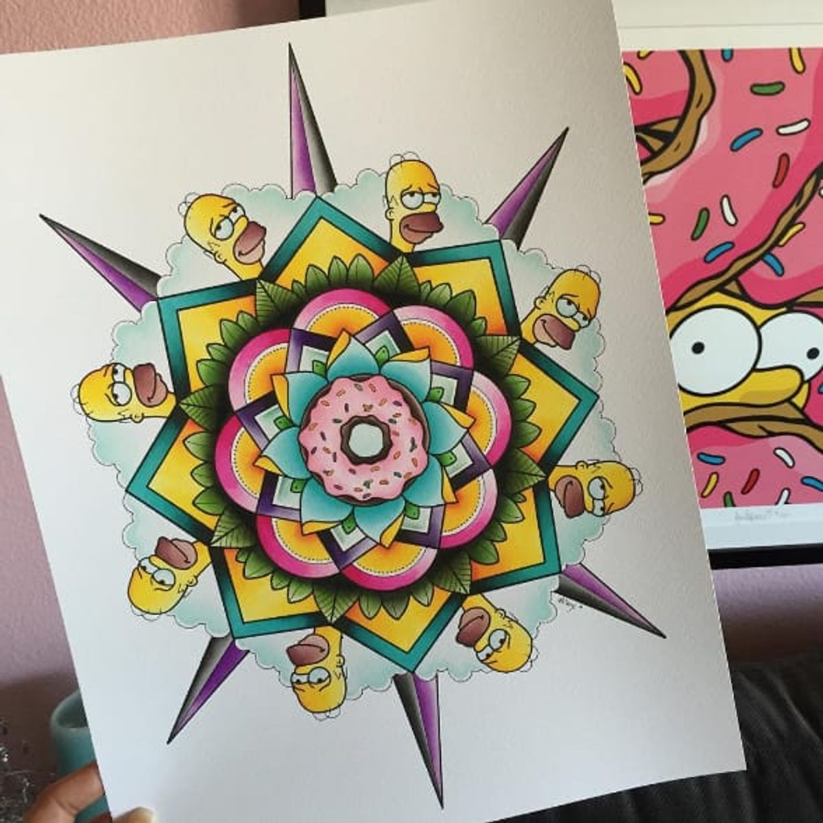 Tattoo uploaded by Xavier • Homer Simpson mandala by Alex Strangler. # ...