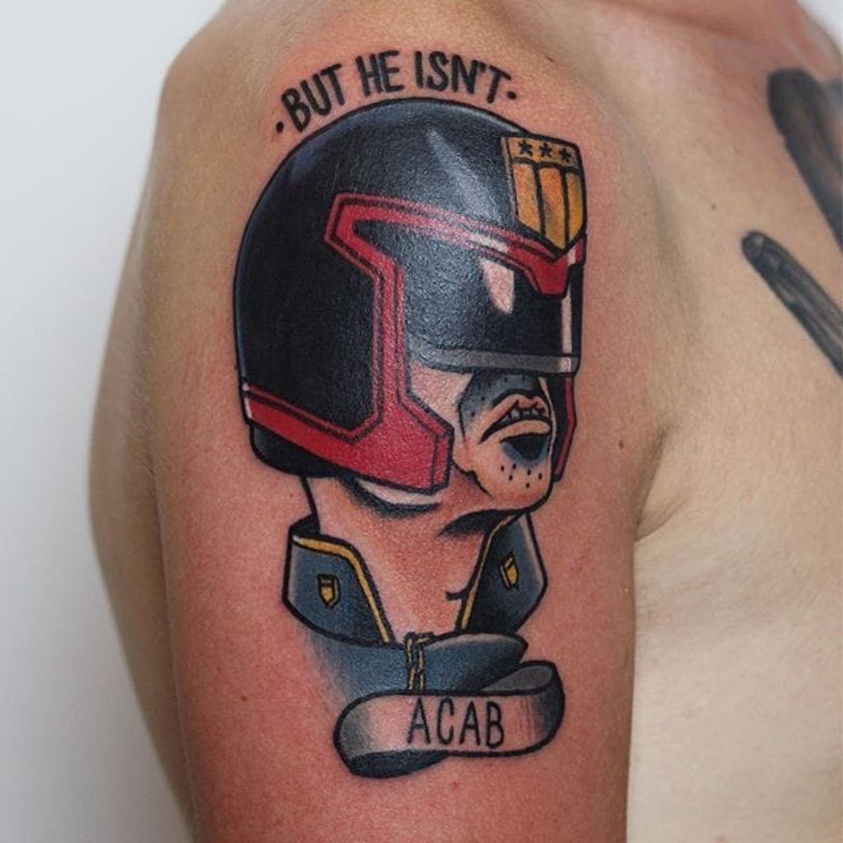 Tattoo uploaded by Robert Davies • Judge Dredd Tattoo by Boryslav ...
