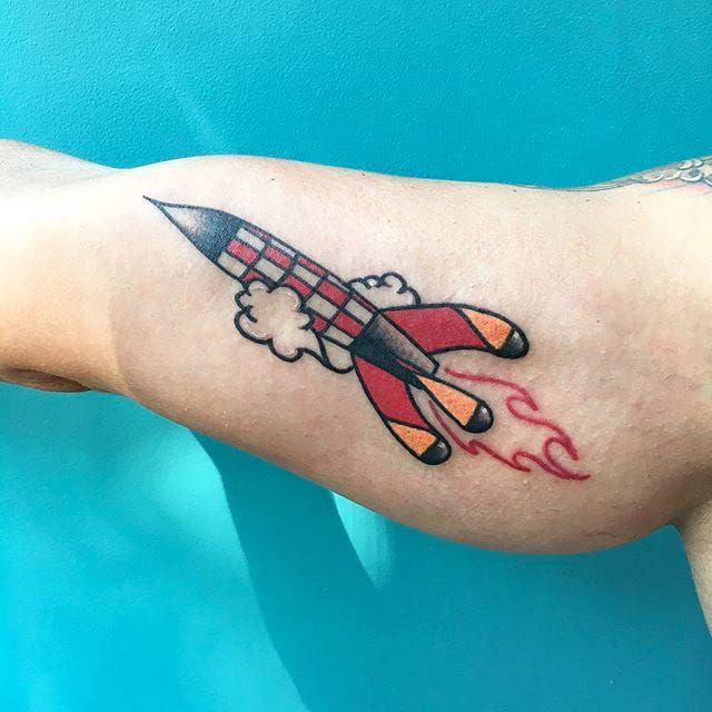 Space Rocket Tattoo