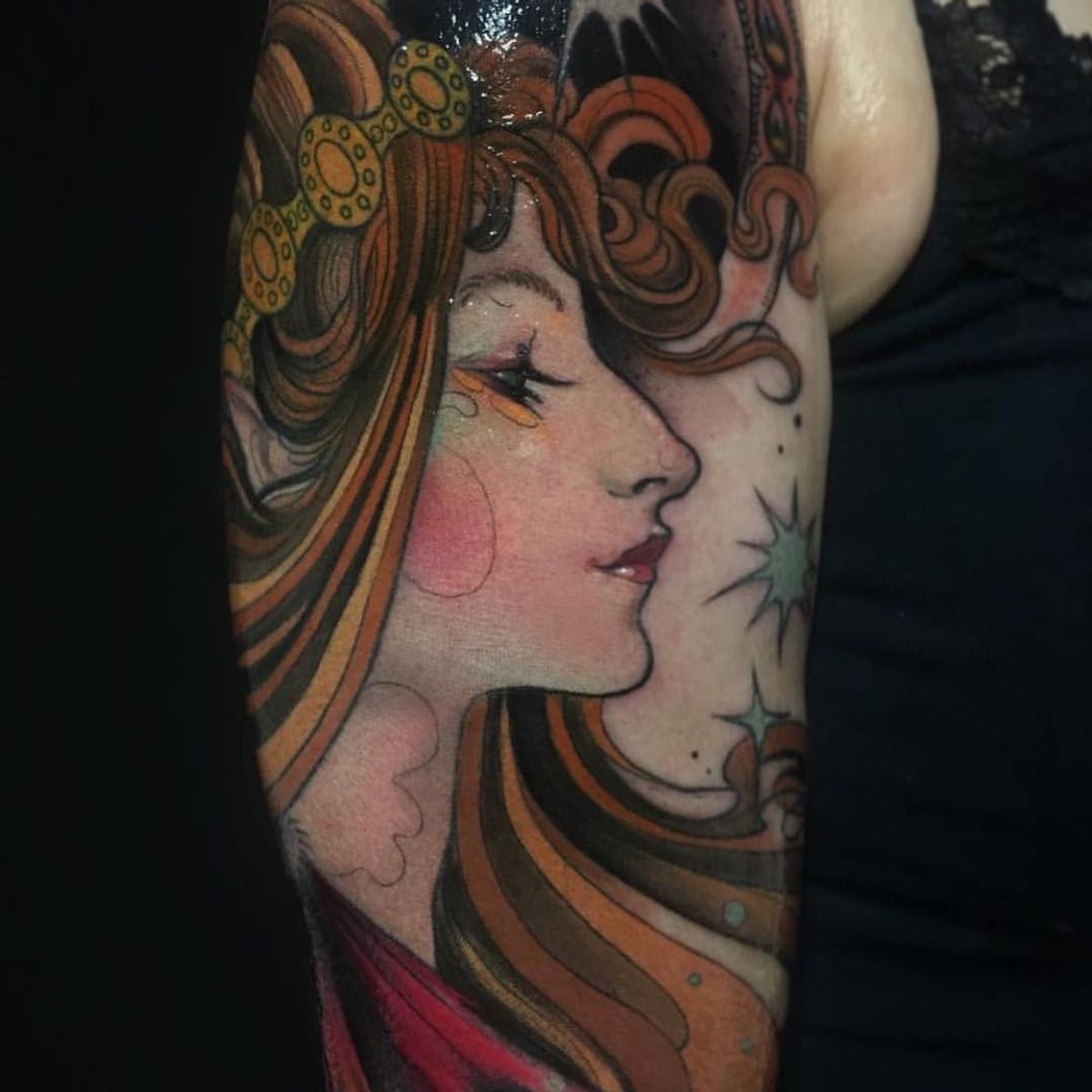 Tattoo uploaded by Tattoodo • Lovely lady tattoo by Aimee Cornwell # ...
