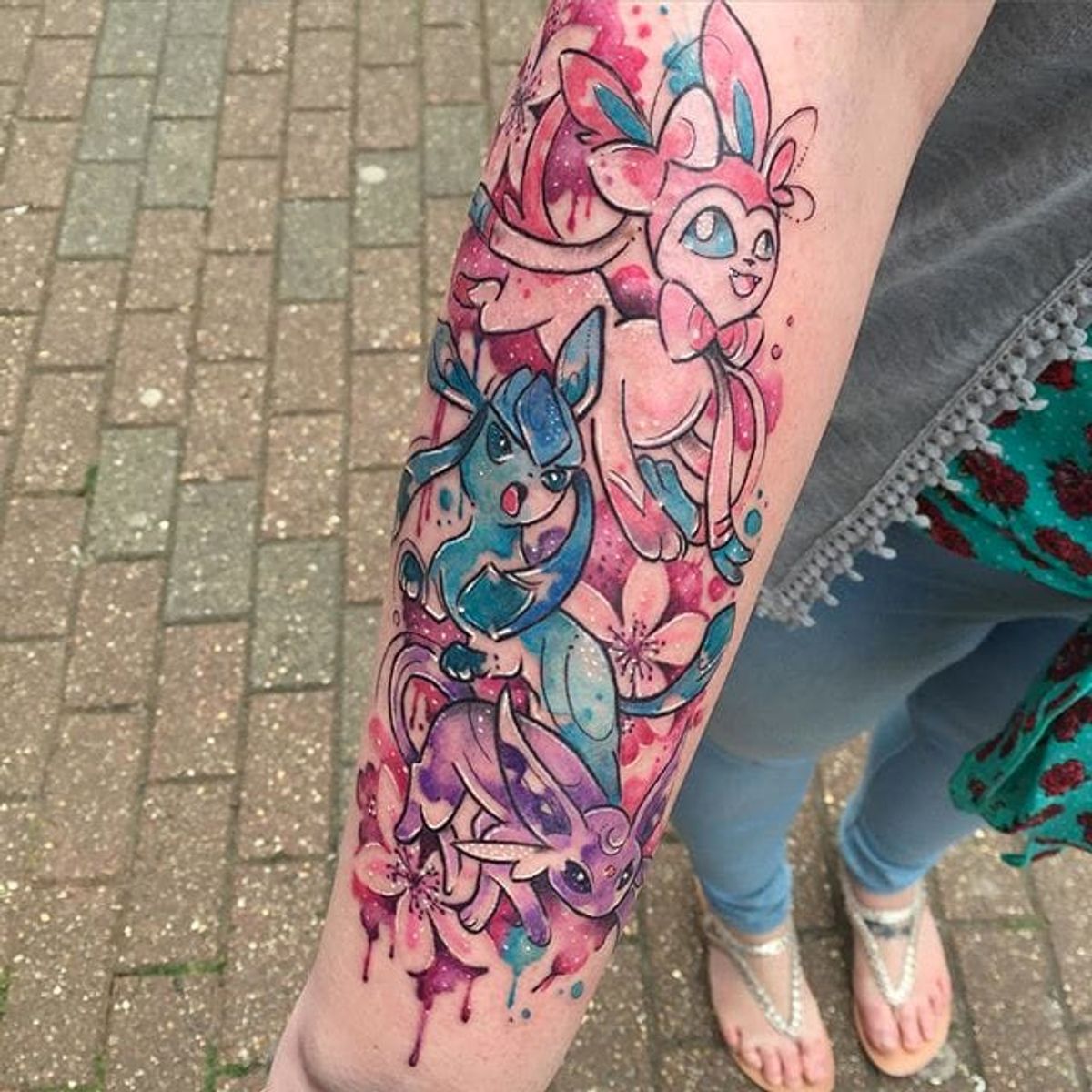 Tattoo uploaded by Xavier • Sylveon, Glaceon, and Espeon tattoo by ...