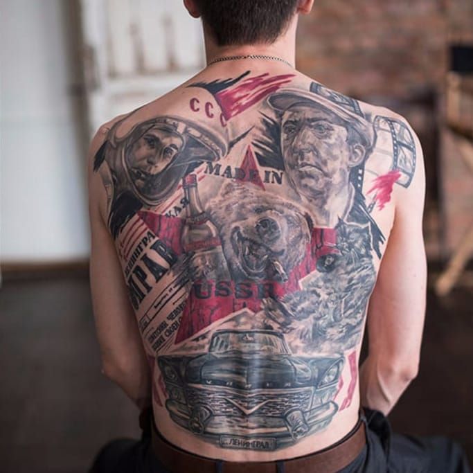 Soviet Back Tattoos Tattoo Artist Vadim Strizhko | Moscow | Russia