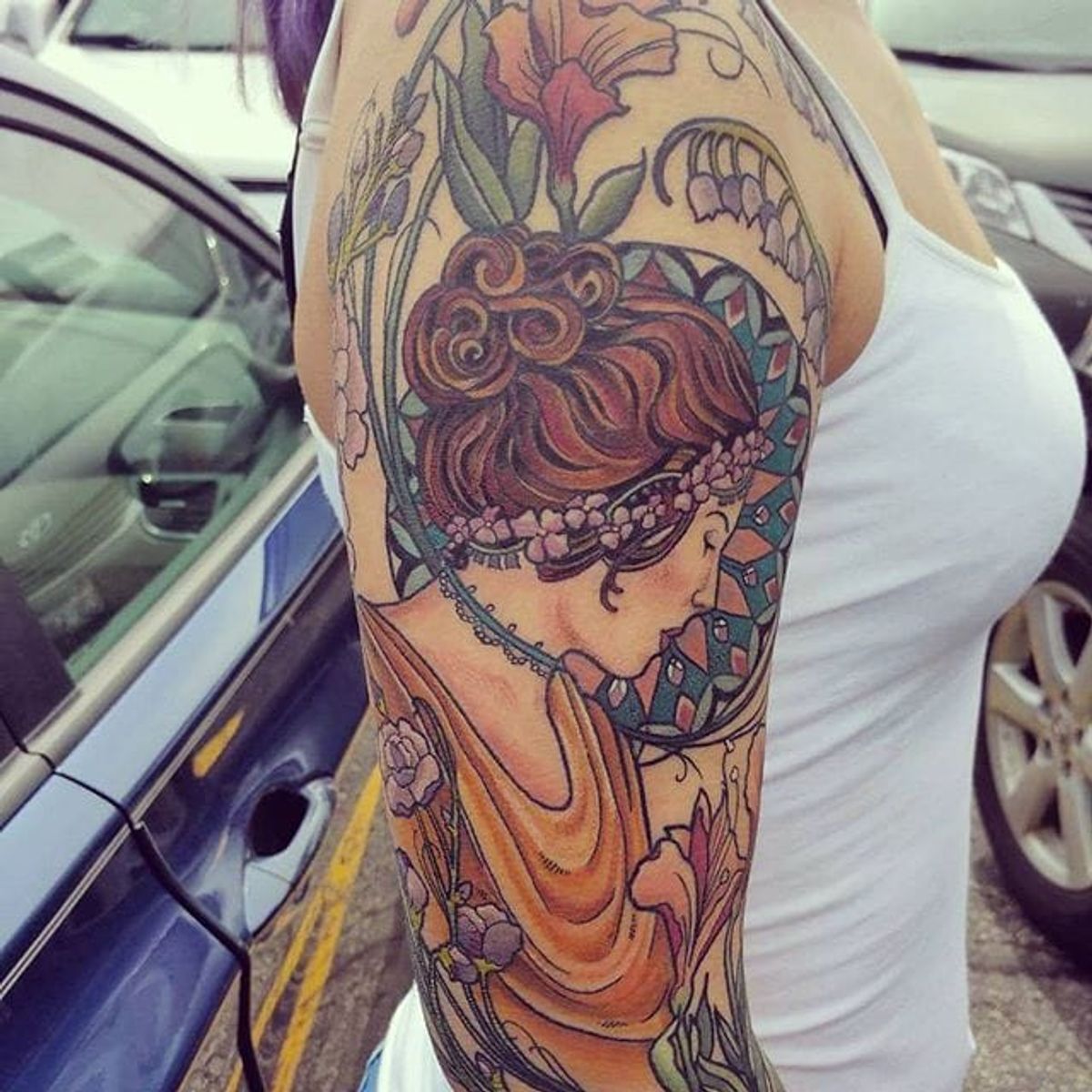 Tattoo uploaded by Robert Davies • Mucha Tattoo by Kelsey Moore #mucha ...