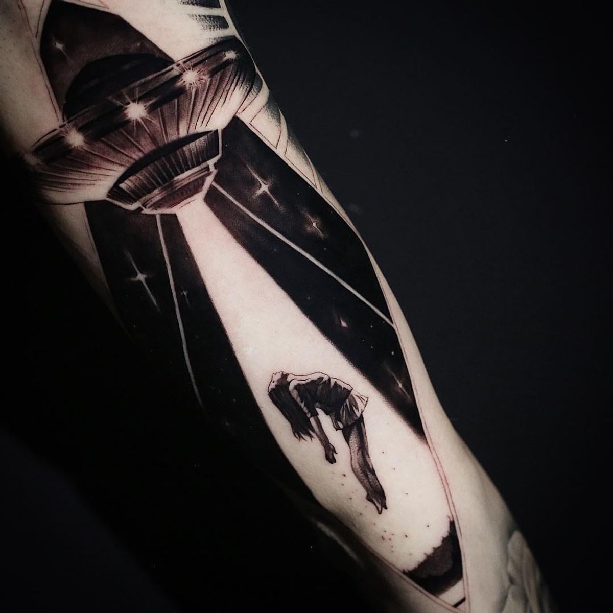 Tattoo uploaded by Tattoodo • UFO Abduction tattoo by Ben Thomas # ...