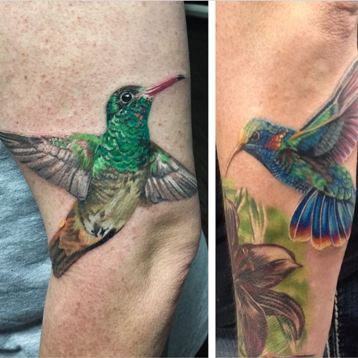 Tattoo uploaded by Ross Howerton • A pair of gorgeous hummingbird ...