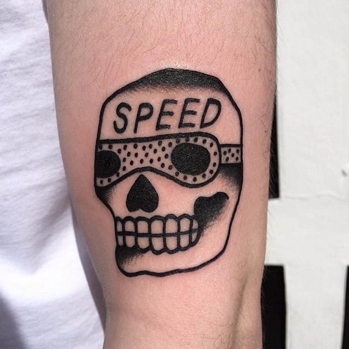 Tattoo uploaded by Robert Davies • Speed Skull Tattoo by Hudson Tattoo ...
