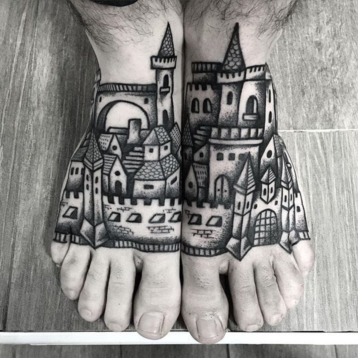 Tattoo uploaded by Robert Davies • Blackwork Foot Tattoo by Simone Ruco ...