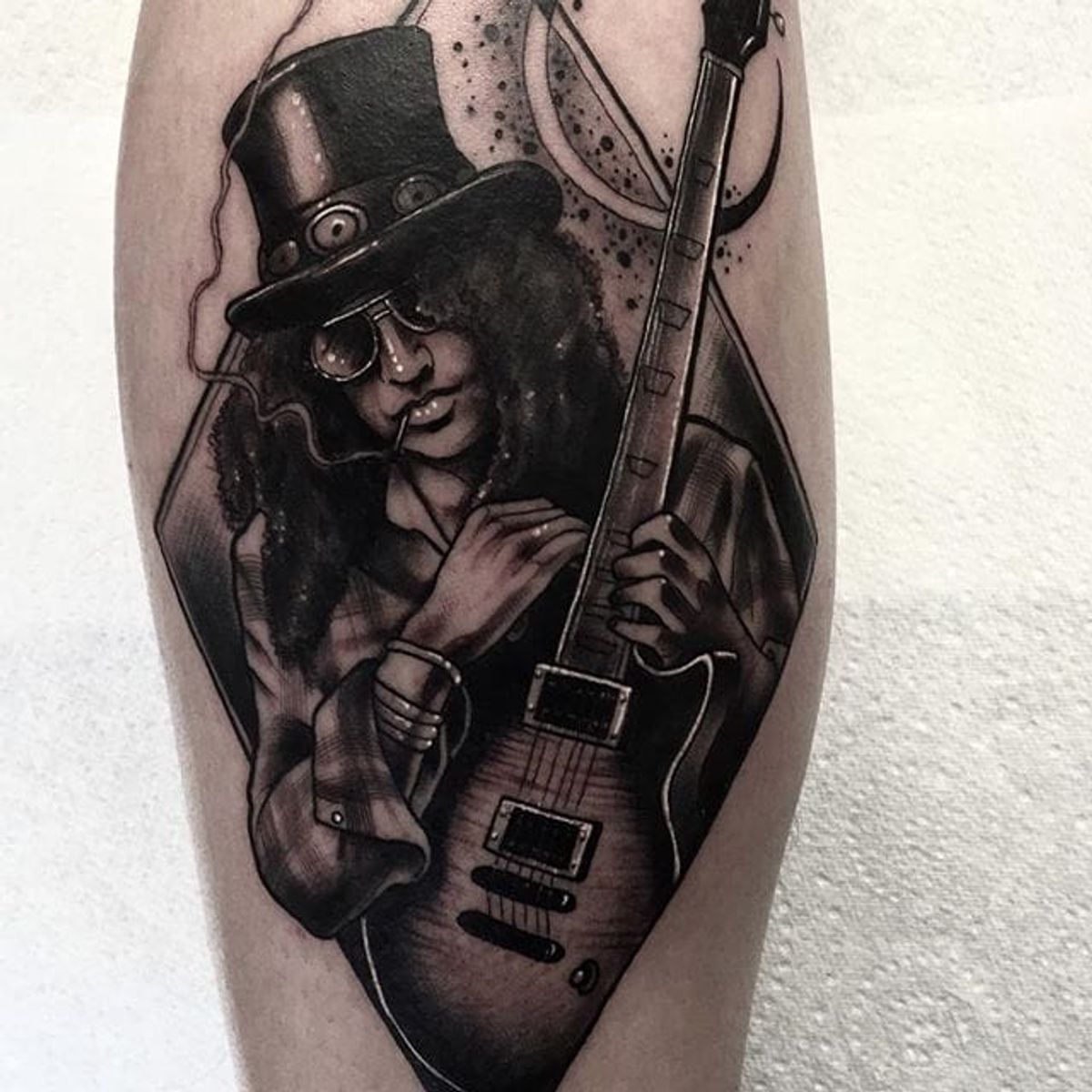 Tattoo uploaded by Ross Howerton • Guitar god Slash by Neil Dransfield ...