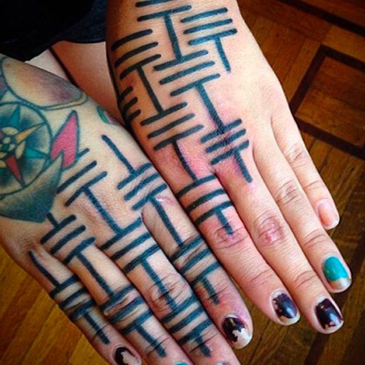 Tattoo uploaded by rcallejatattoo • Awesome bold line work hand tattoos ...