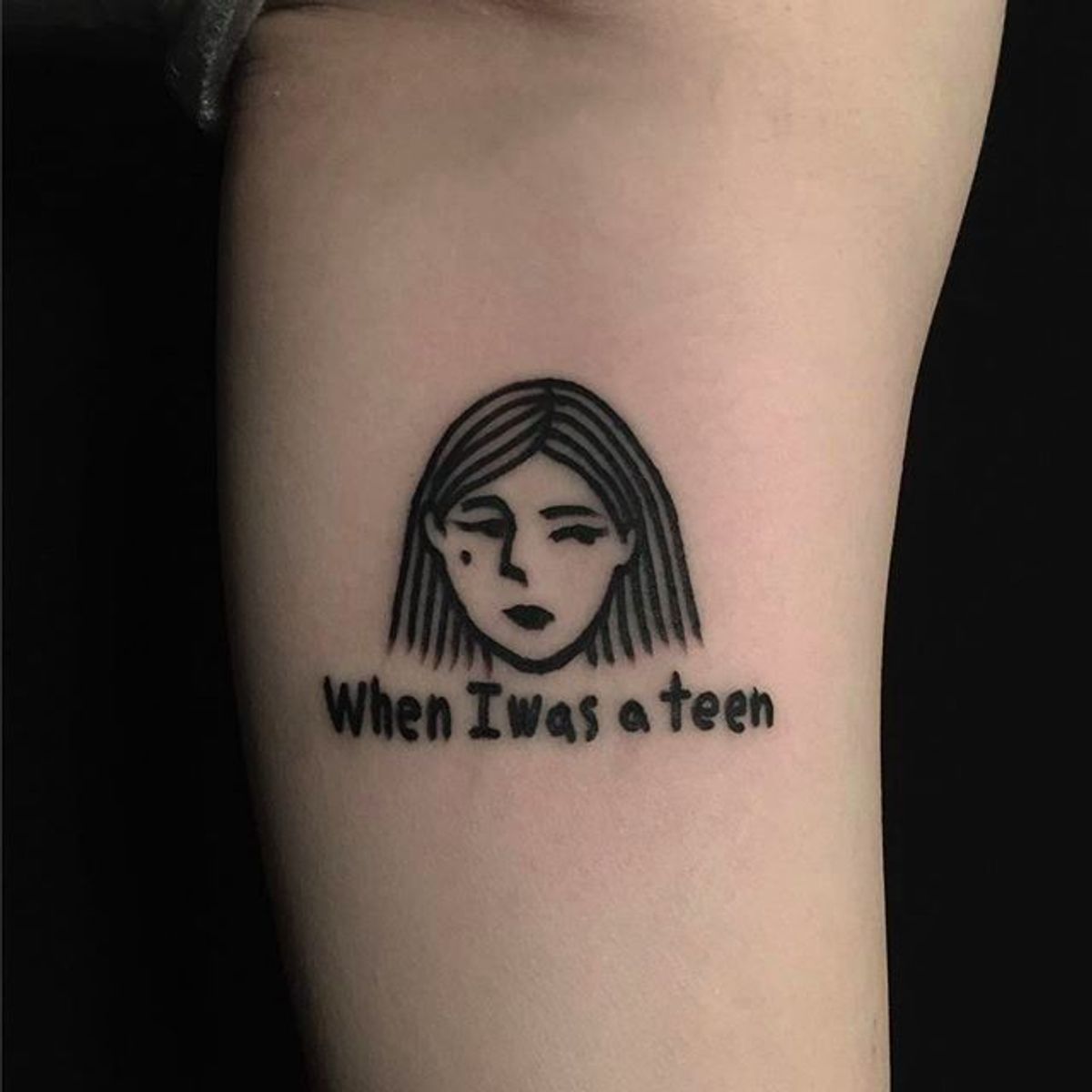 Tattoo Uploaded By Minerva • Teenage Girl Tattoo By Nini Black