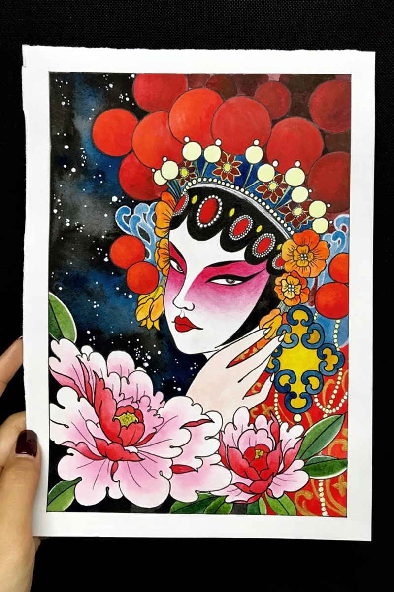 Tattoo uploaded by Annie Wen • 🔴花旦🔴 Character from peking opera. • Tattoodo