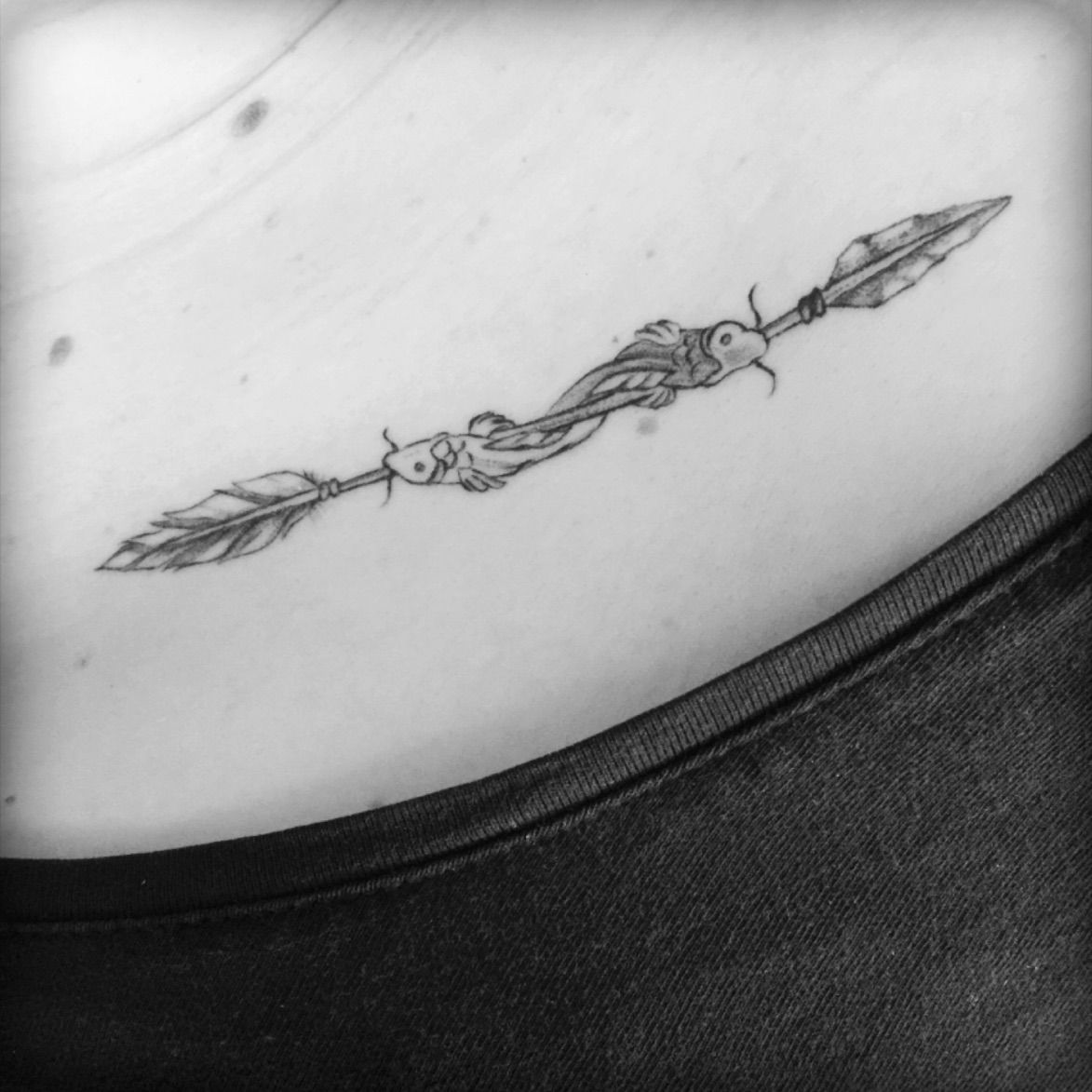 Feather Arrow Drawing Tattoo