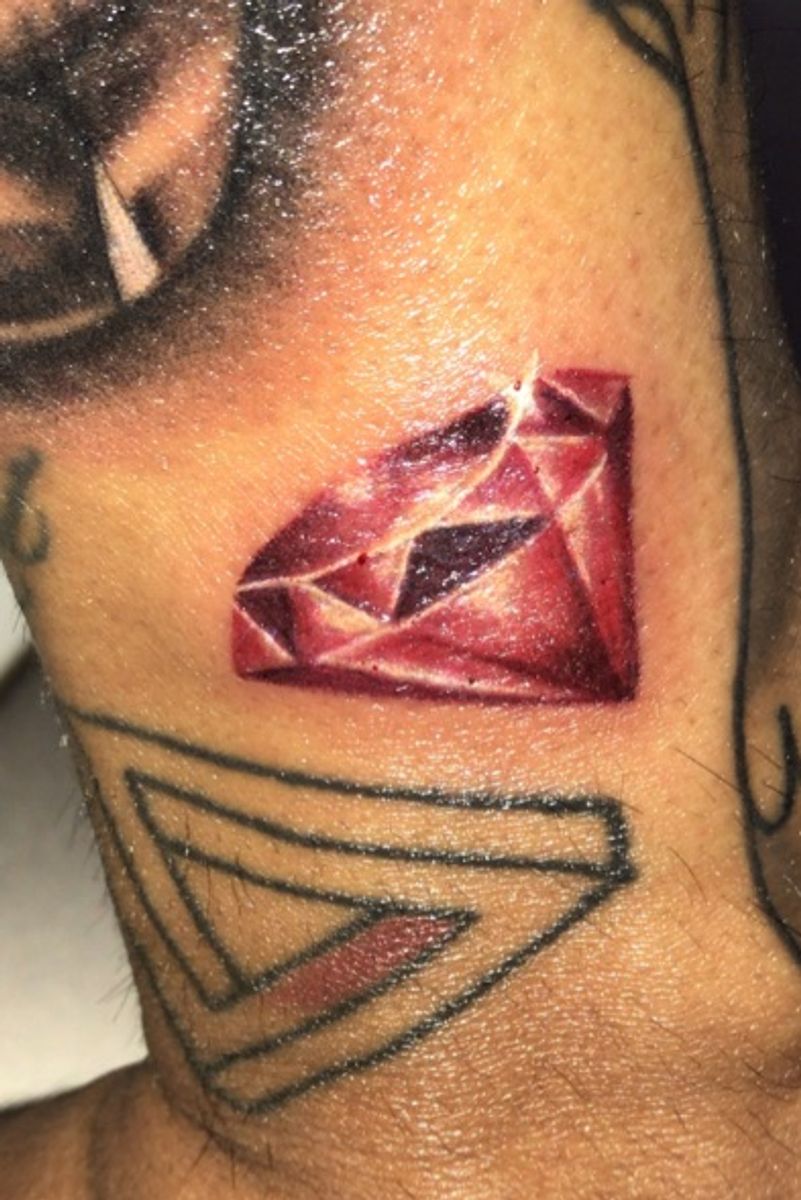 Tattoo uploaded by Kumaran Subramanian • #ruby #triangles #diamonds ...