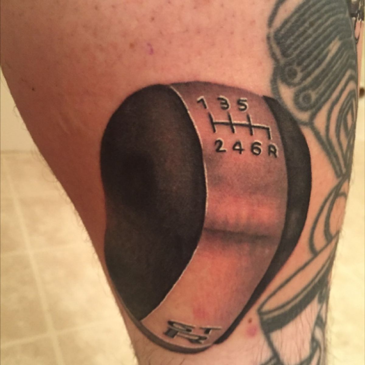 Tattoo uploaded by Brian • R34 stock shifter. Came out great • Tattoodo